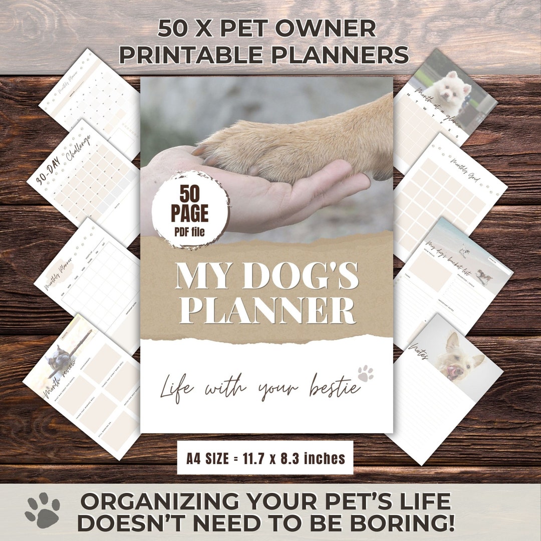 Complete Dog Sitter Planner Pet Care Guide New Puppy Planner Printable ...