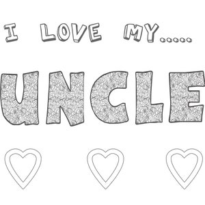 I Love You Uncle Pages Coloring Pages