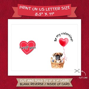 Dachshunds Valentines Be My Valentine Card Dog Mom Valentine Printable ...