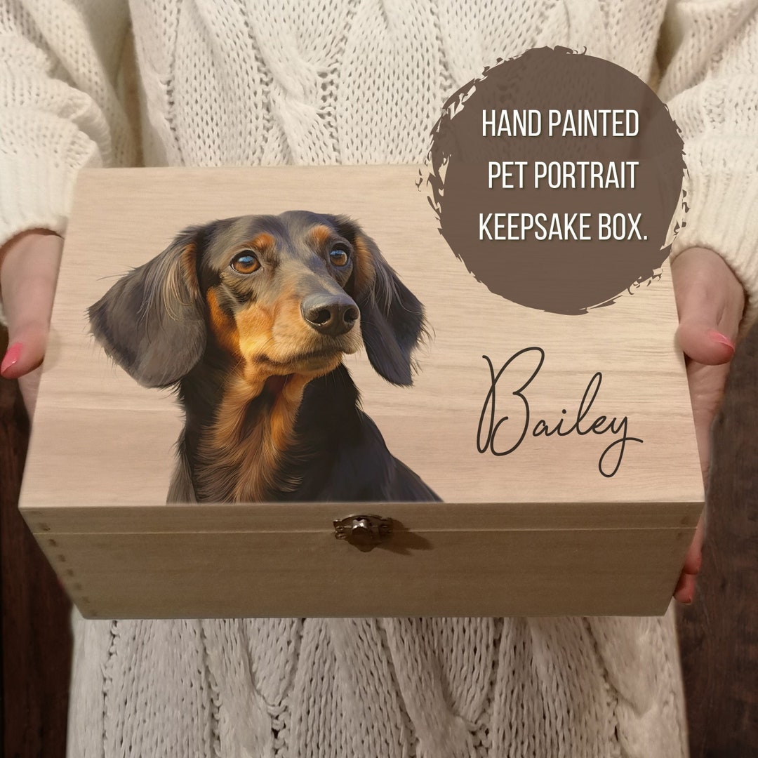Pet Keepsake Box Pet Portrait From Photo Pet Portrait Dog Art Custom ...