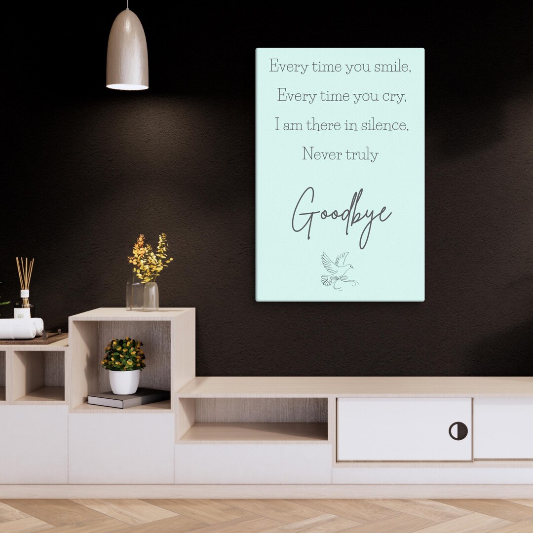 Memorial Poem Canvas Wall Art Custom Pet Bereavement Sympathy Gift - Etsy