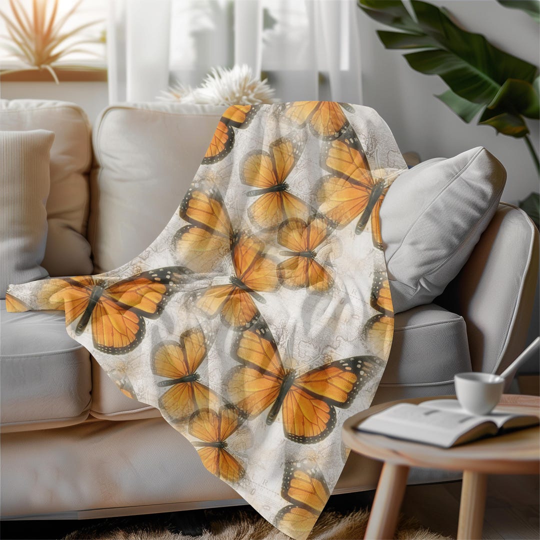 Monarch Butterfly, Throw Blankets, Wildlife Decor, Nature Gifts - Etsy