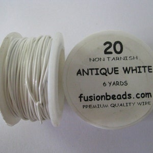 20g Antique White Colored Copper Wire Parawire 6 Yards - Etsy