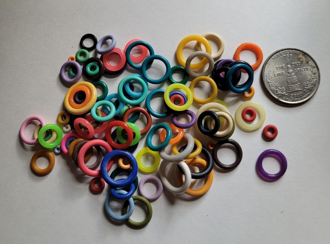 100 Pc Mixed Colors and Sizes Oh Rings Orings O Rings Silicone Rubber ...