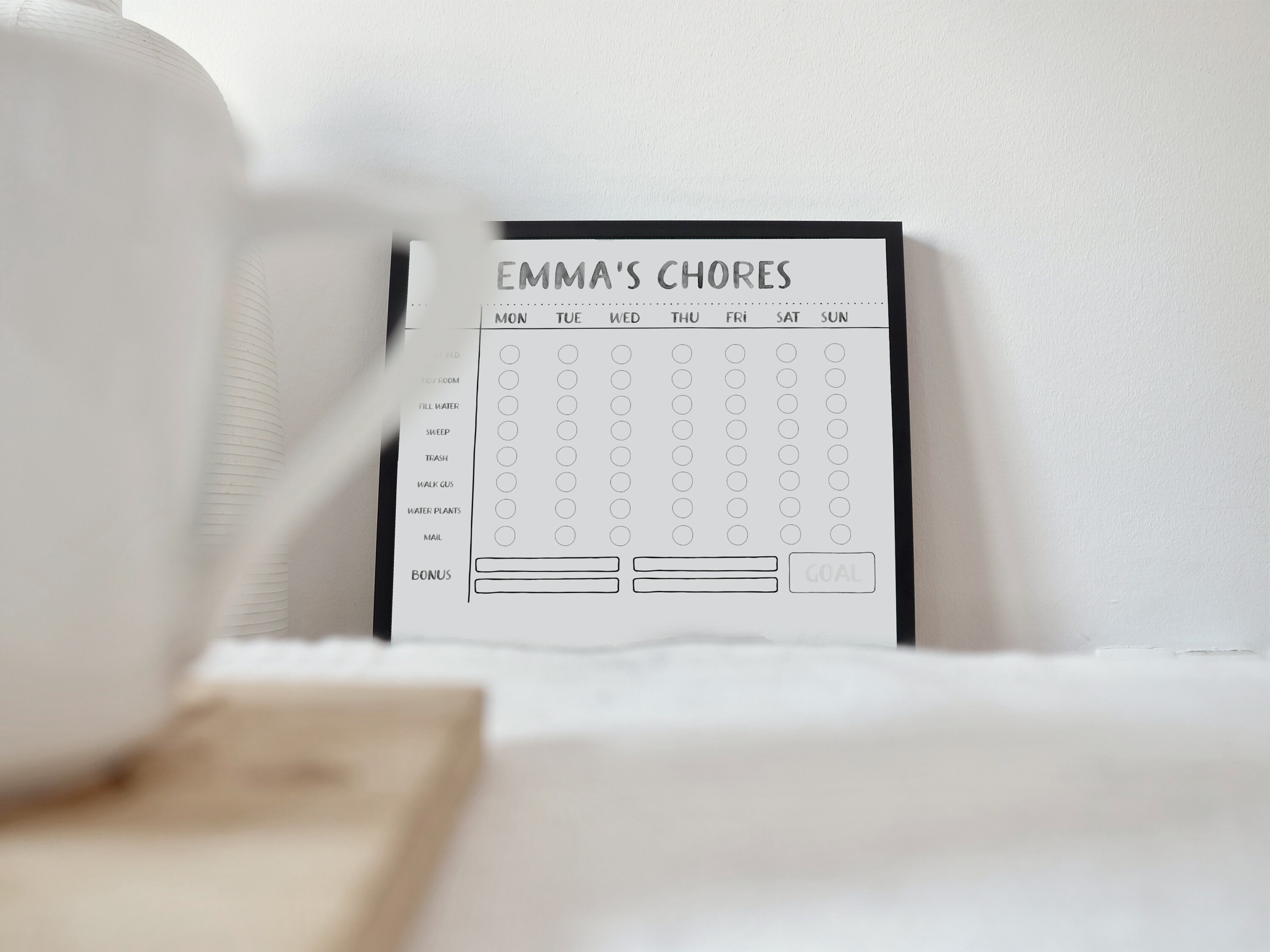 Personalized Chore Chart INSTANT DOWNLOAD Customizable Children's Chore ...