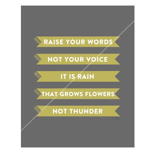 Raise Your Words by Rumi 8x10 (FOUR Instant Downloads) Printable Subway ...