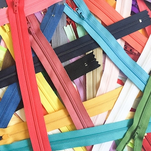 Choose 100 YKK Zippers, 6 Inch, #3 Nylon Coil Zippers, Mix and Match ...