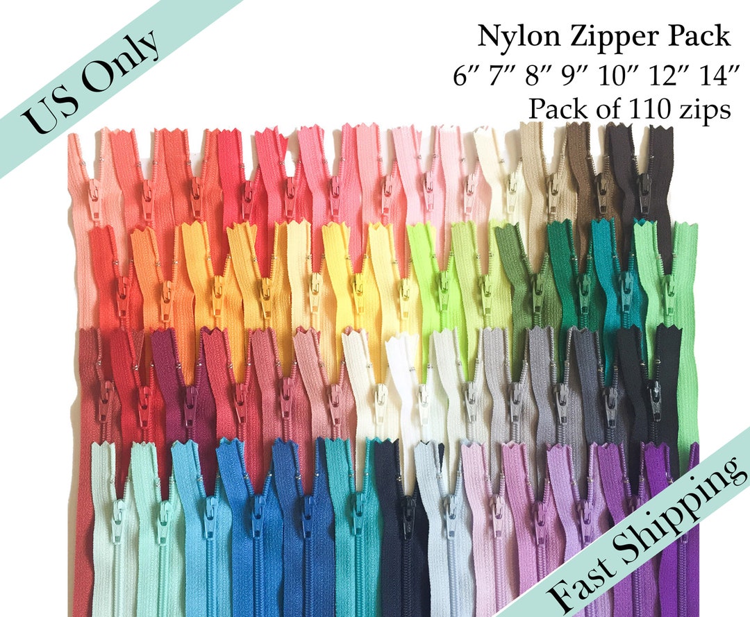Wholesale YKK Zippers, Assorted Nylon Zippers, Closed End Clothing ...