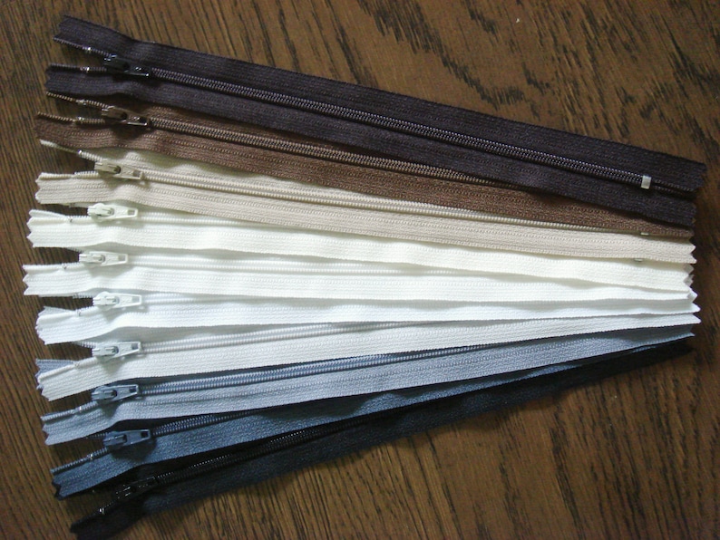 Nylon Coil YKK Zippers Assorted Neutral Zippers Closed End - Etsy