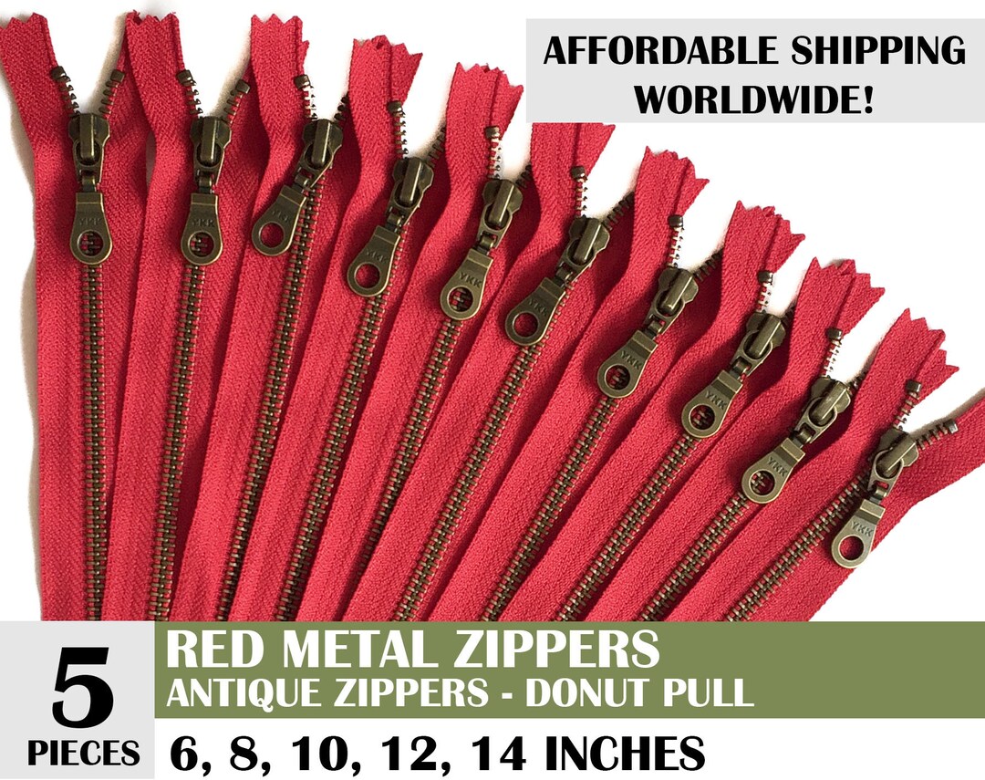 Antique Zippers, Zipper for Backpack, Ykk Donut Pull Metal Zipper ...