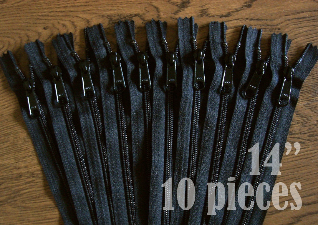 Long Pull Zippers, Black Handbag Zippers, 14" Zippers, Ykk Zippers, 14 ...