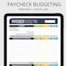 Paycheck Budgeting Worksheet Fillable Personal Finance Organizing ...