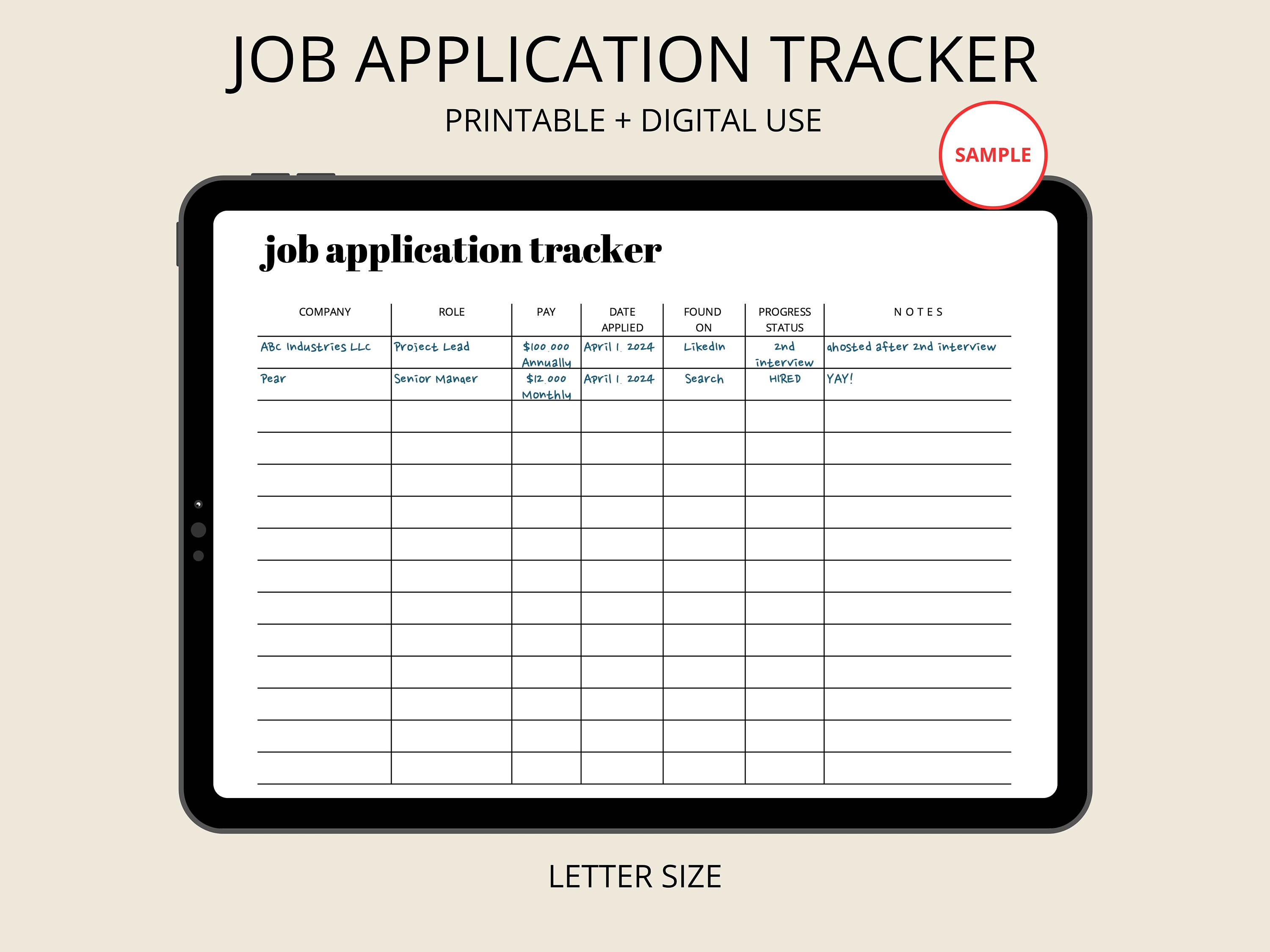 Job Application Bundle Job Tracking, Job Application Checklist, Job ...
