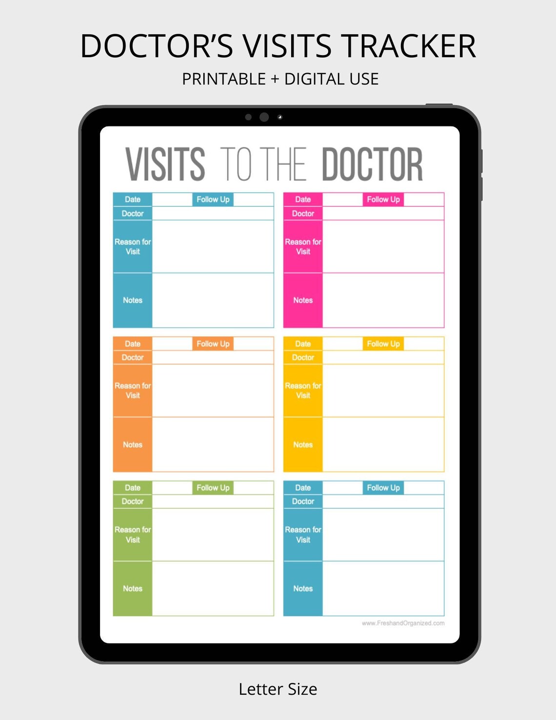 Visits to the Doctor Medical Printable, Healthcare Printable ...
