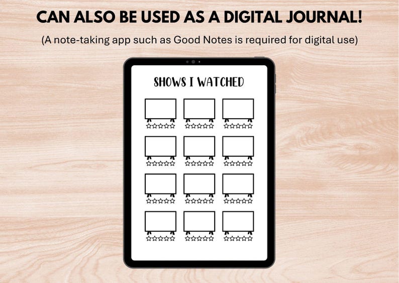 TV Shows Watched Tracker - Printable A5 Bullet Journal Insert - A5 ...