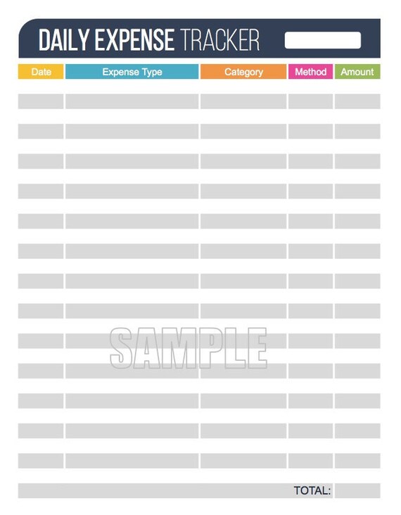 Daily Expenses Excel Template