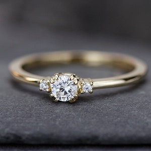 Minimalist Engagement Ring, Simple Engagement Ring, Engagement Ring ...