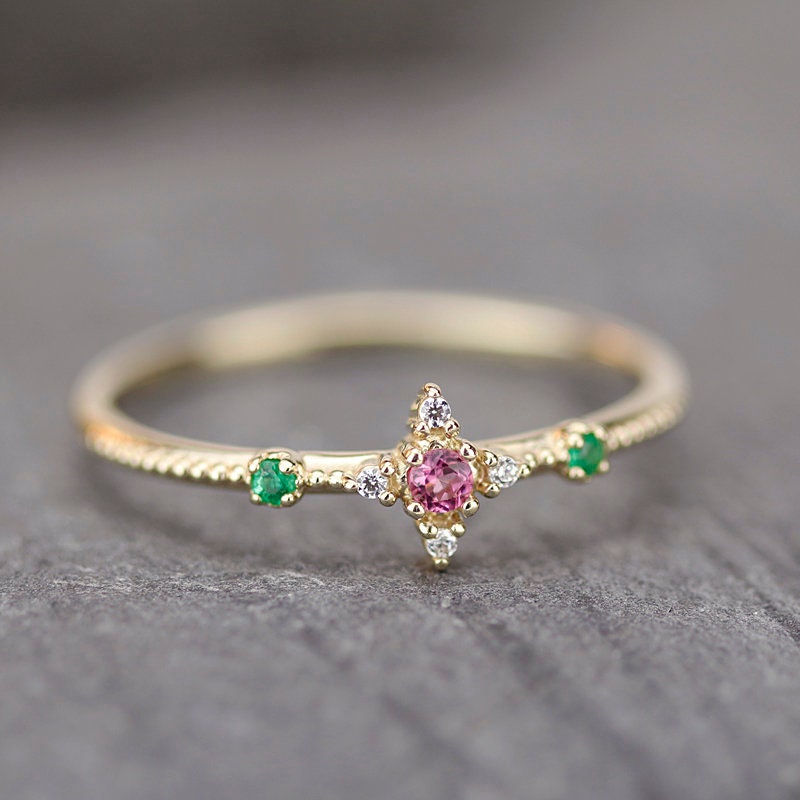 Delicate Engagement Ring Engagement Ring Dainty Ring | Etsy