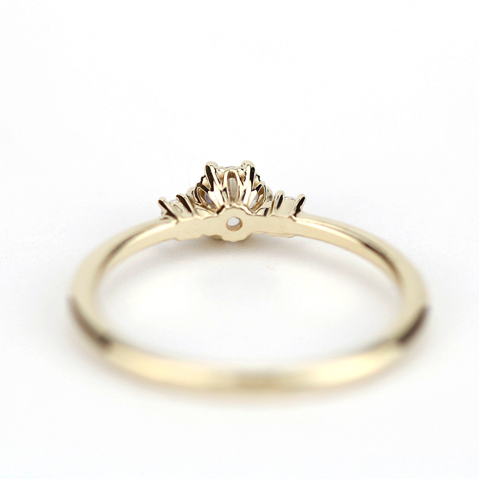 Delicate Diamond Ring Engagement Ring White Diamond - Etsy