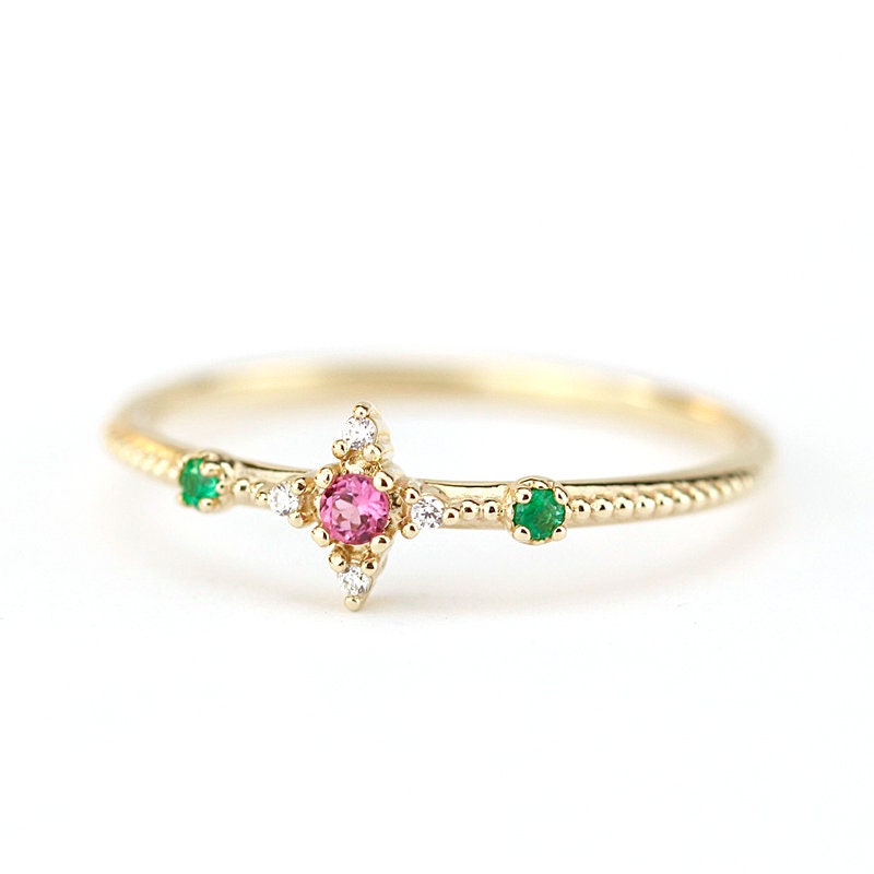 Delicate Engagement Ring Engagement Ring Dainty Ring | Etsy