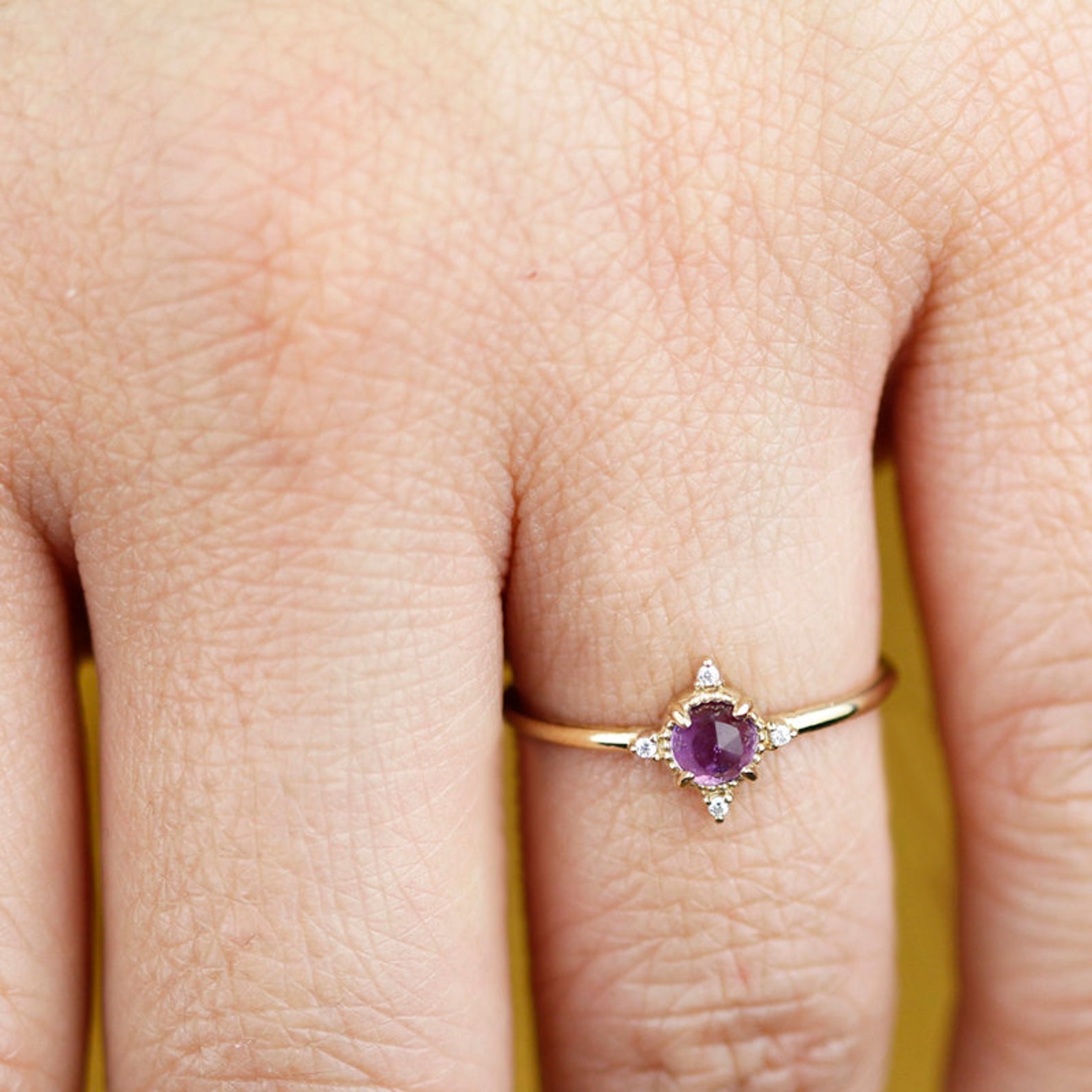 Engagement Ring Amethyst Engagement Ring Amethyst Ring - Etsy