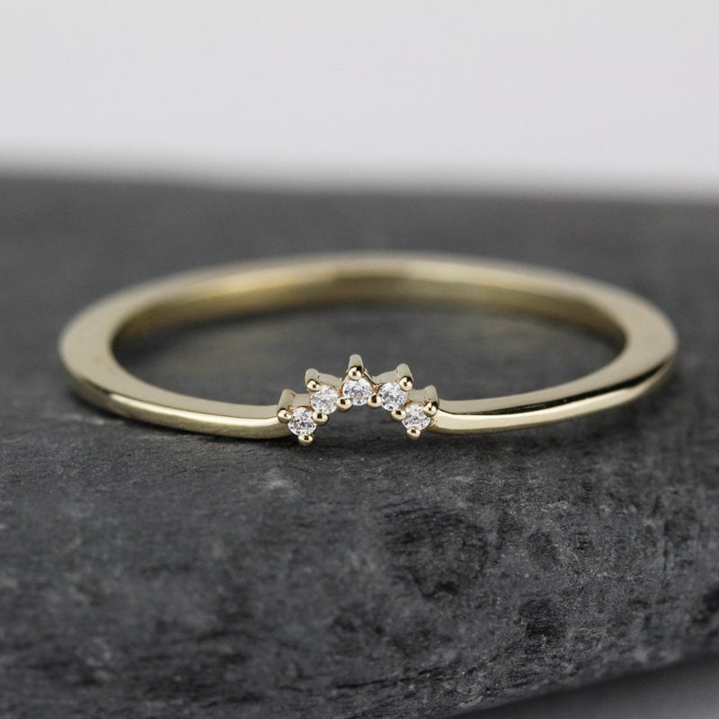 Delicate Engagement Ring Unique Engagement Ring Diamond - Etsy UK