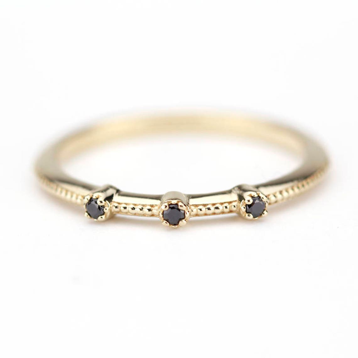 Cluster ring Engagement Ring delicate diamond ring round | Etsy