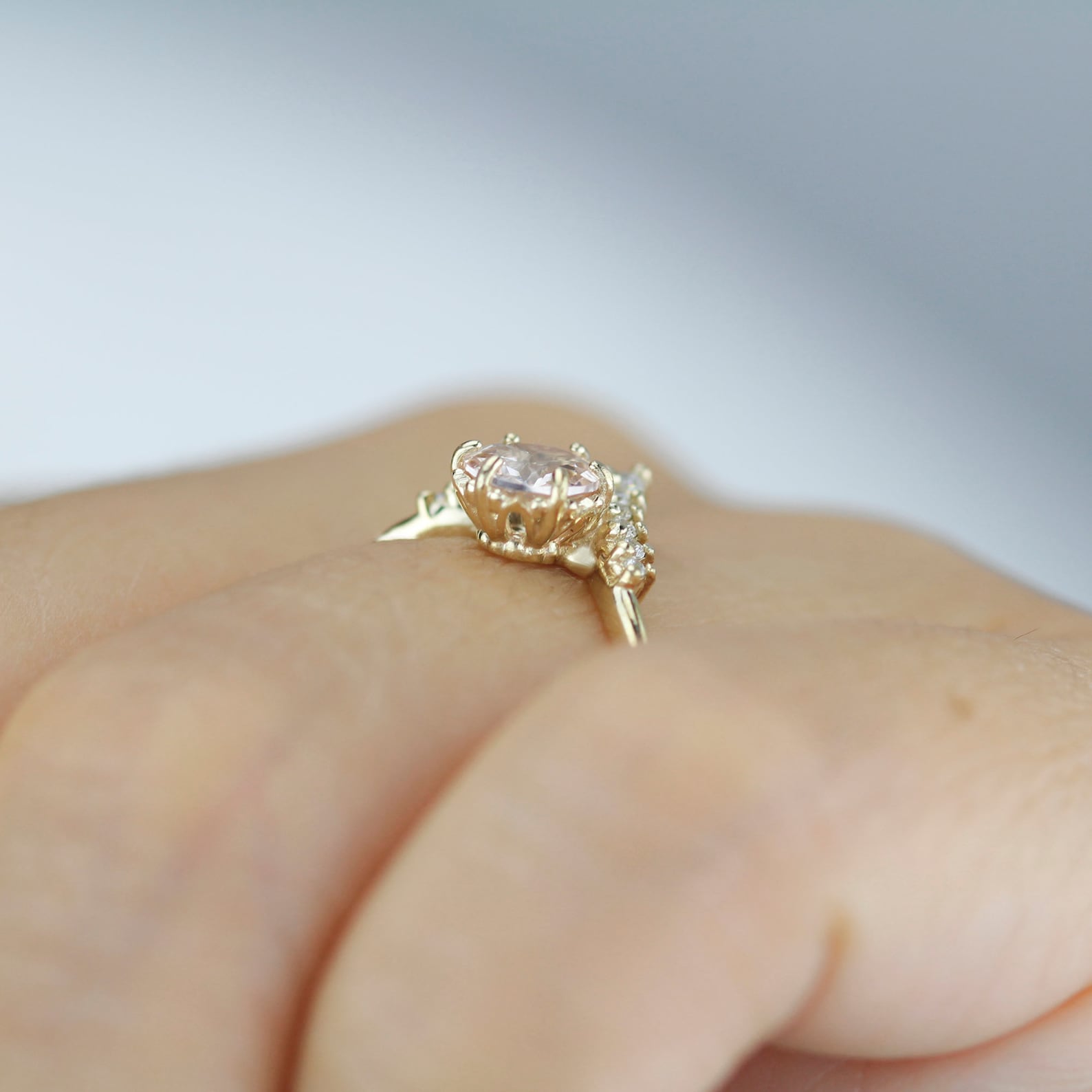 Morganite Engagement Ring Engagement Ring Morganite and | Etsy