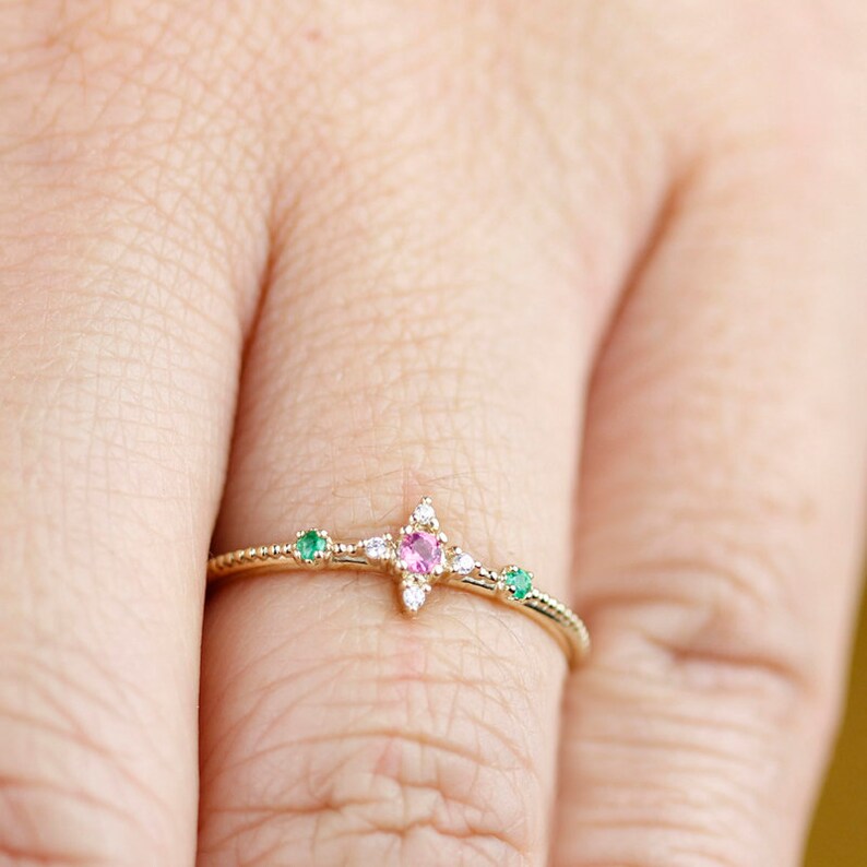 Delicate Engagement Ring Engagement Ring Dainty Ring - Etsy