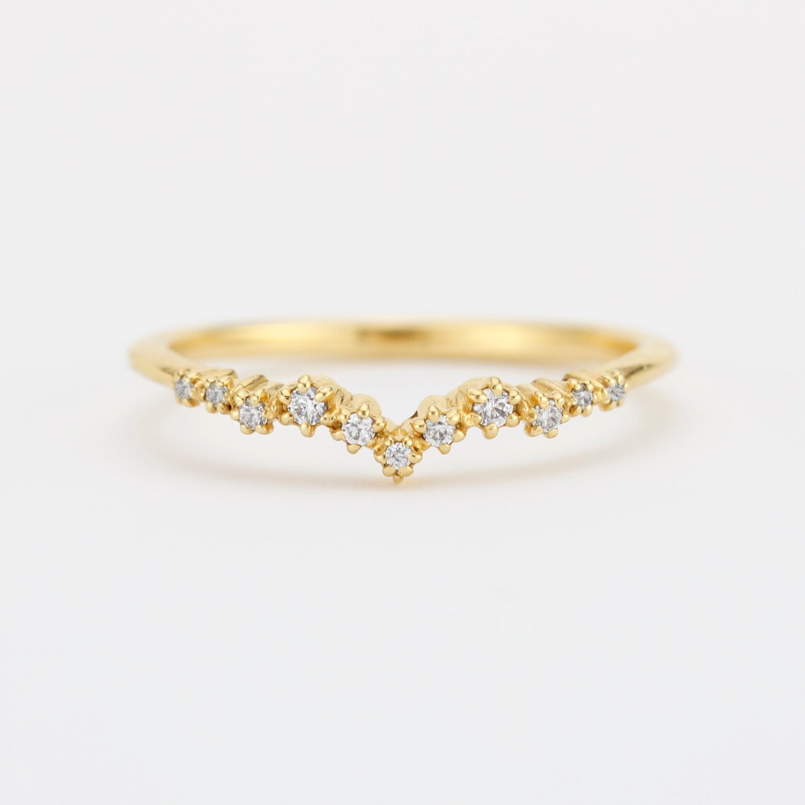 Simple Wedding Band Diamond Wedding Band Diamond Ring for - Etsy