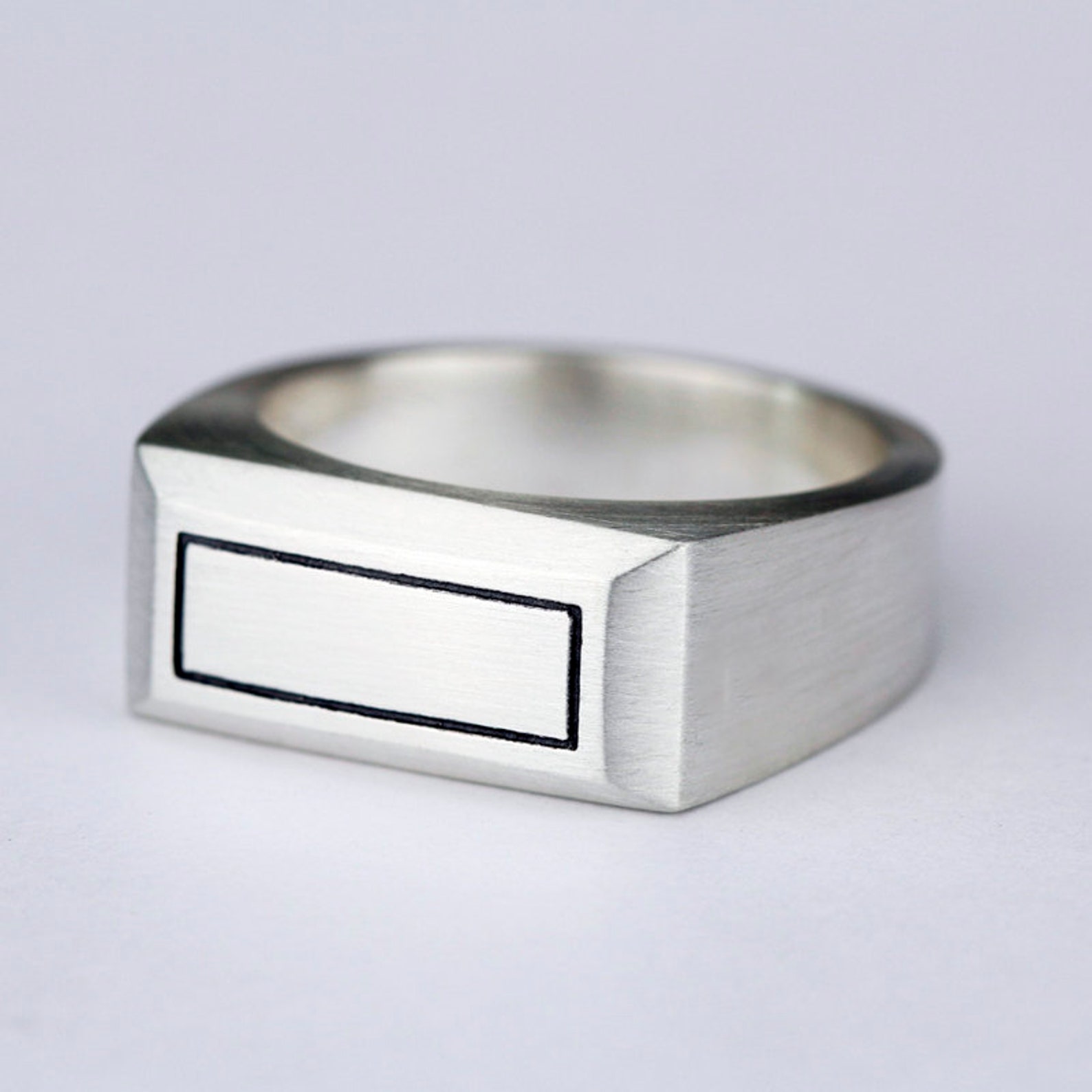 Signet Ring Men Ring Man Signet Signet Ring Rectangle - Etsy