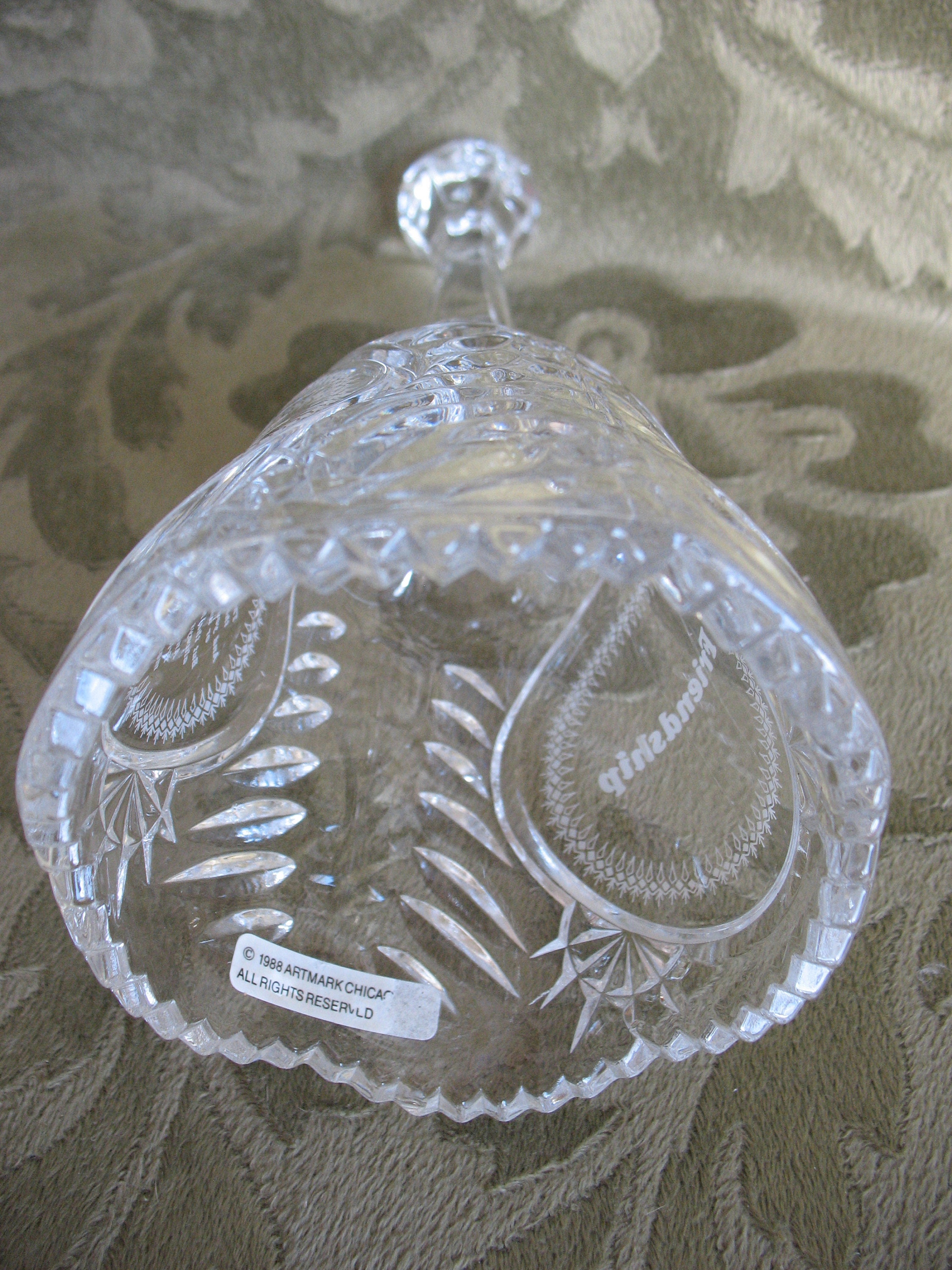 1988 Artmark Chicago Friendship Crystal Bell - Etsy