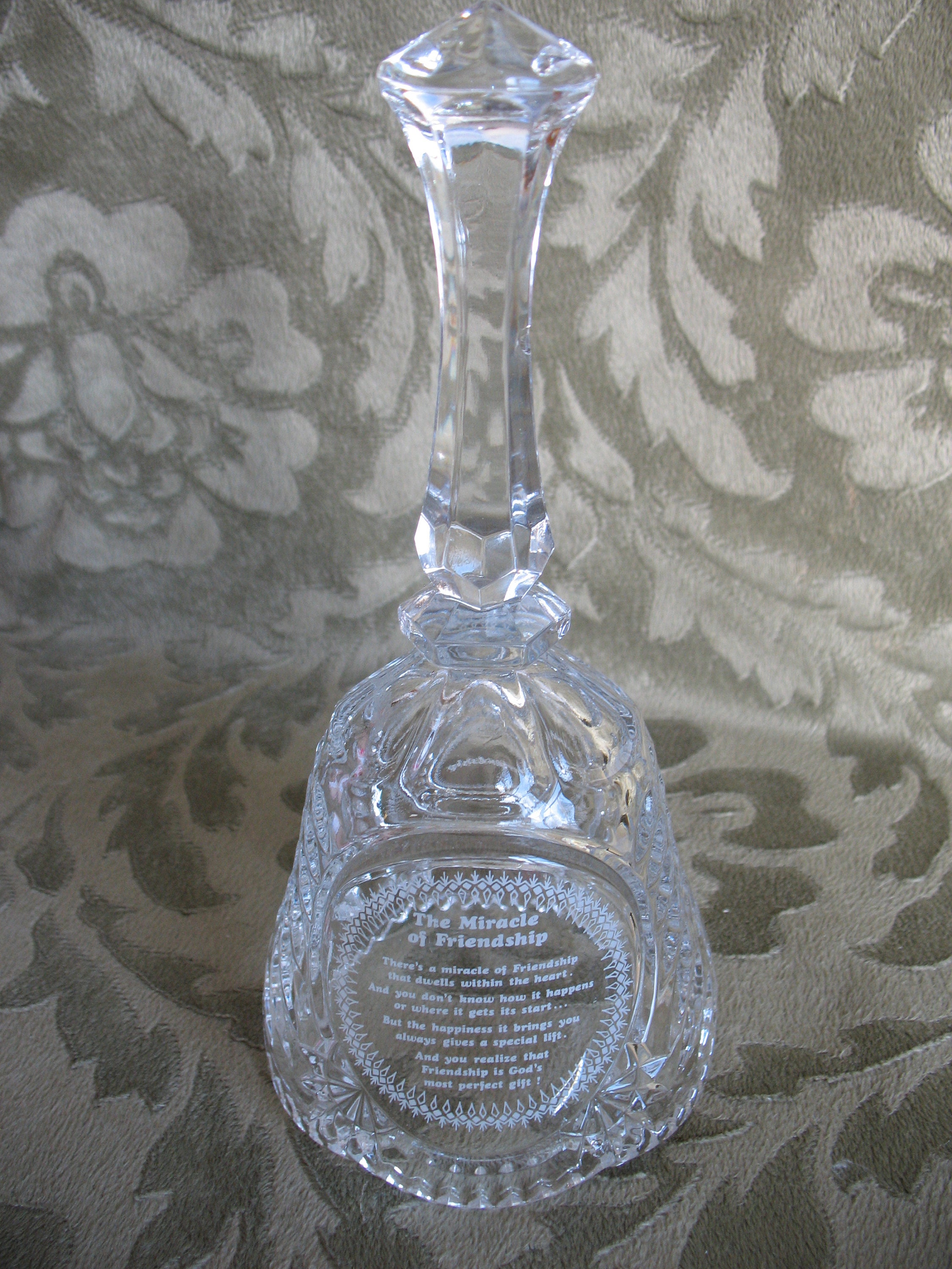 1988 Artmark Chicago Friendship Crystal Bell - Etsy