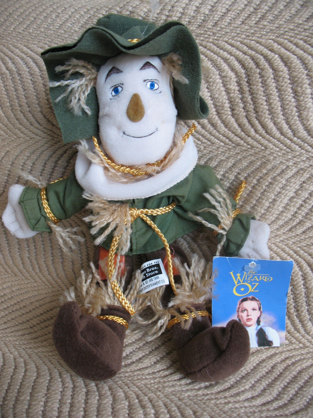 1998 Warner Bros. Wizard of Oz the Scarecrow/huck Bean Bag Doll - Etsy