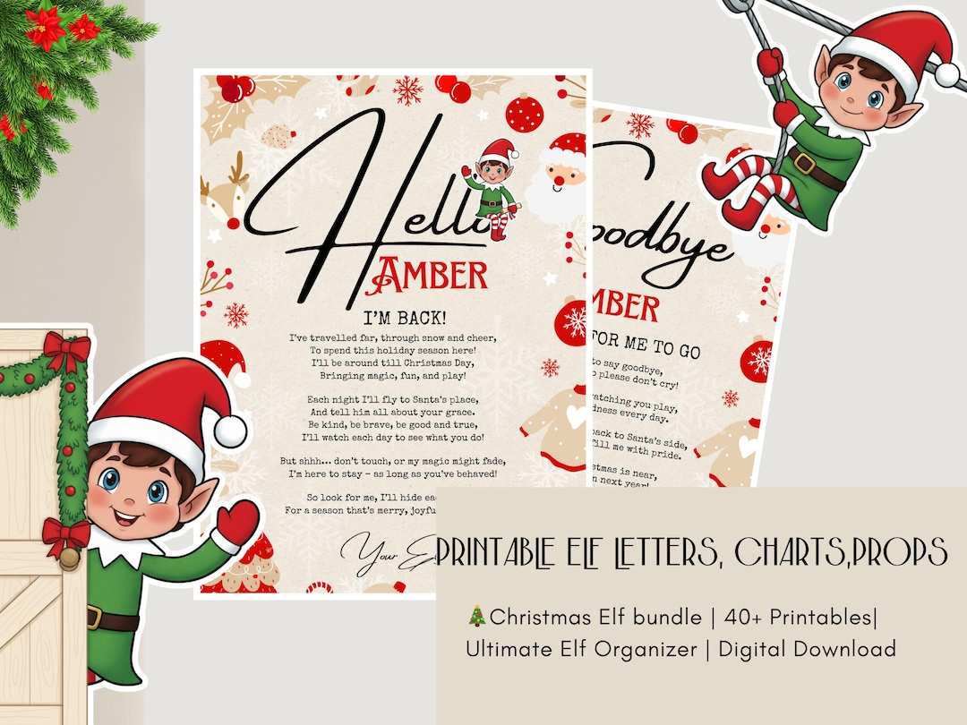 Ultimate Printable Elf Planning and Letter Bundle: 40+ Pages. Three ...
