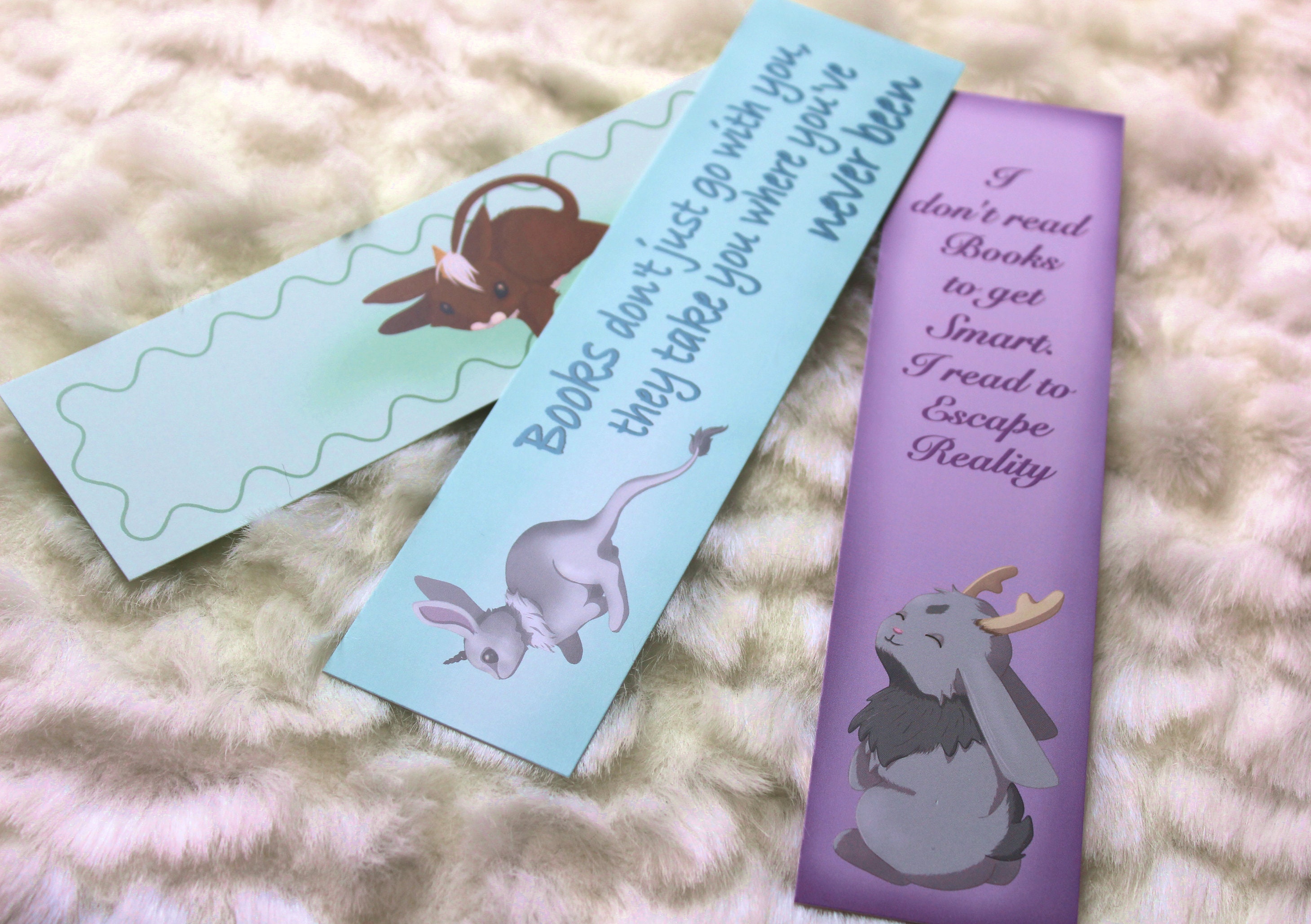 Bunnicorns and Jackalopes Bookmarks | Etsy