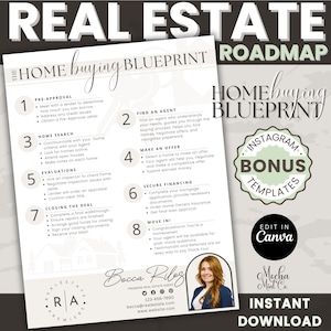 Home Buyer Roadmap, Real Estate Marketing, Home Buying Process Packet ...