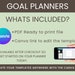 Goal Planner Printable Canva TEMPLATE Planner PDF 1 Page Editable ...