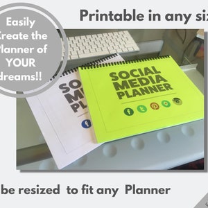 Social Media Planner Printable Canva Planner PDF Editable - Etsy