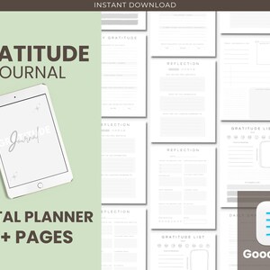 Gratitude Journal CANVA Printable Mindfulness Log Gratitude Editable ...