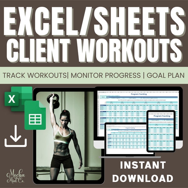 Excel Template Client Workout - Etsy