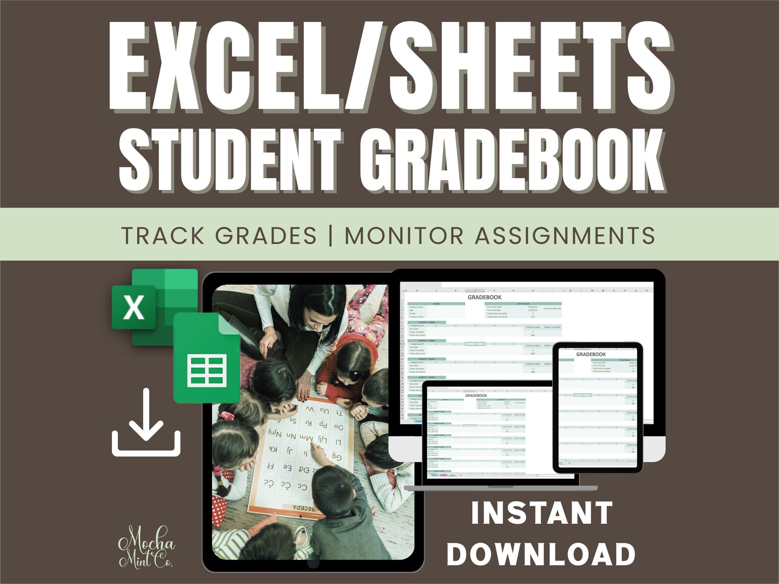 Homeschool Planner GRADEBOOK Excel Spreadsheet STUDENT COLLEGE ...