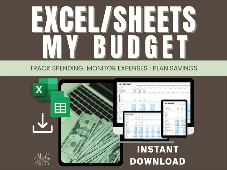 Excel BUDGET Template Google Sheets Yearly Finance Budget Planner ...