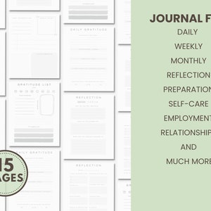 Gratitude Journal CANVA Printable Mindfulness Log Gratitude Editable ...