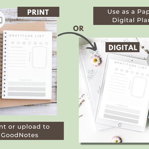 Gratitude Journal CANVA Printable Mindfulness Log Gratitude Editable ...