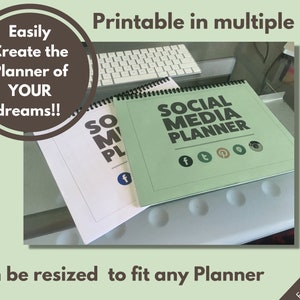 Social Media Planner Printable Canva Planner PDF Editable Digital ...