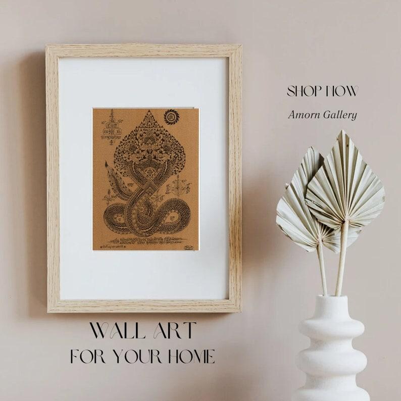 Digital File Download, Prints Art,thai Traditional Art of Naga Print ...