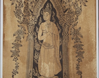 Thai Traditional Art of Bodhi Tree by Printing on Sepia Paper. - Etsy