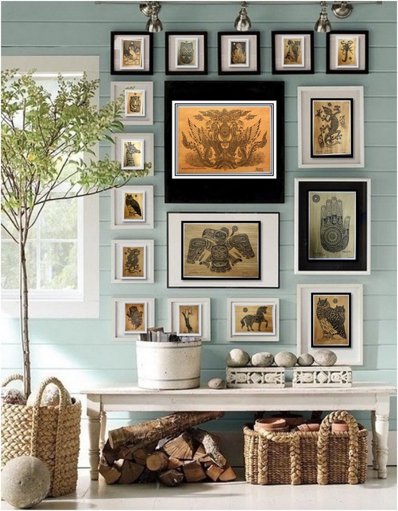 Thai traditional art of Garuda by printing on sepia paper - Etsy España