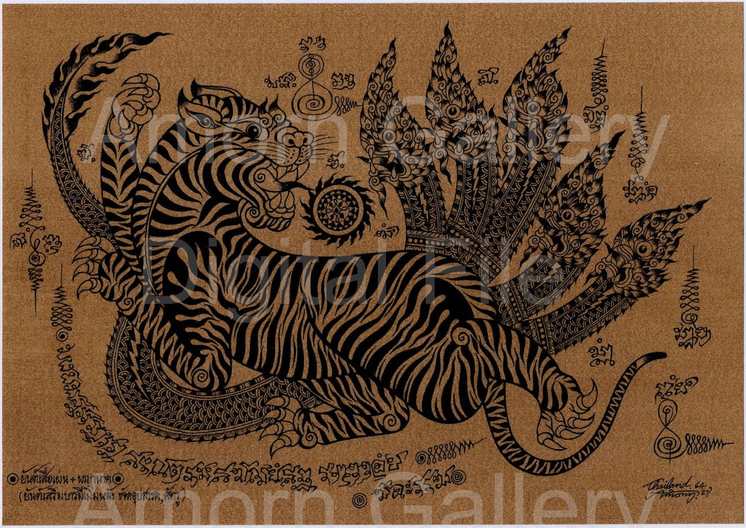 Digital File Download, Prints Art,thai Traditional Art of Talisman ...